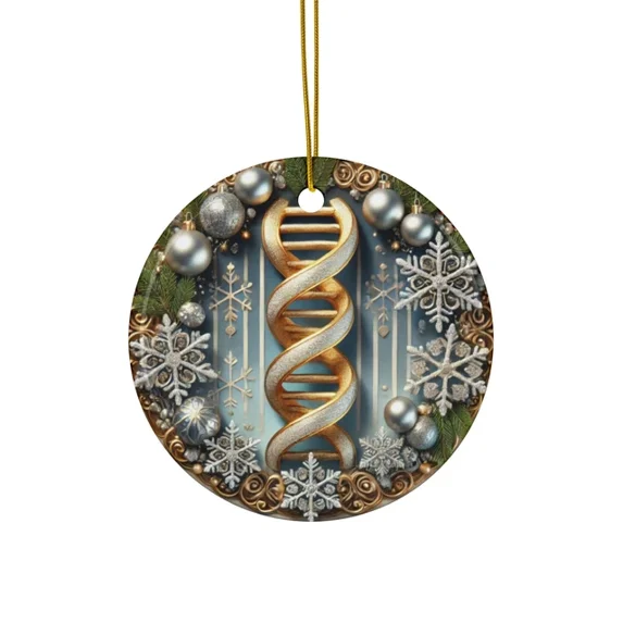 Vesco Gold DNA Helix Ceramic Ornament – Perfect Holiday Gift for ...