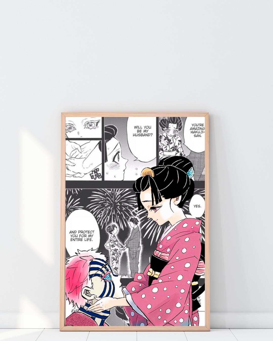 Vesco Hakuji & Koyuki A4 Wall Art Print - Demon Slayer Anime Print ...