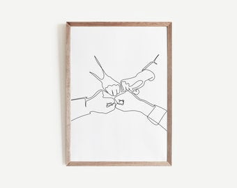 Vesco Hands Stacked Print, Teamwork Art Print, Teamwork Wall Art ...
