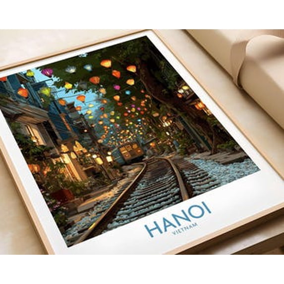 Vesco Hanoi Vietnam Train Street Wall Art - Hanoi Travel Print, L ...