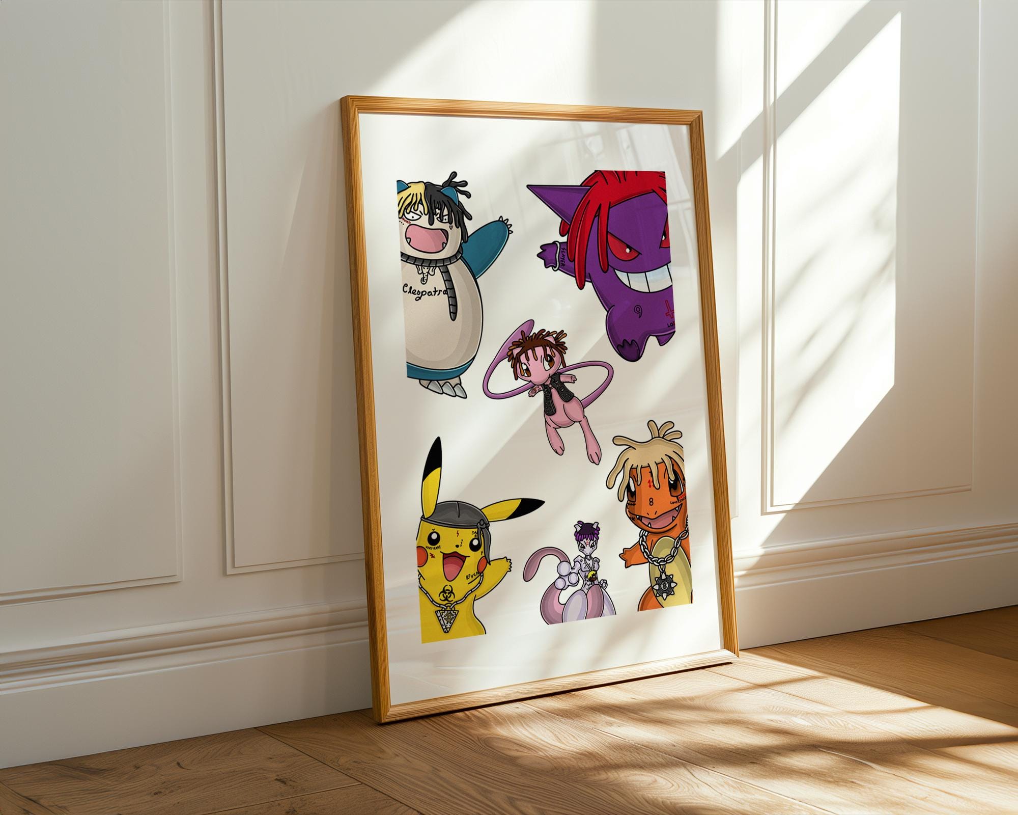 Vesco Hip Hop Pokémon Collage Poster - Rap Artist Anime Wall Art ...