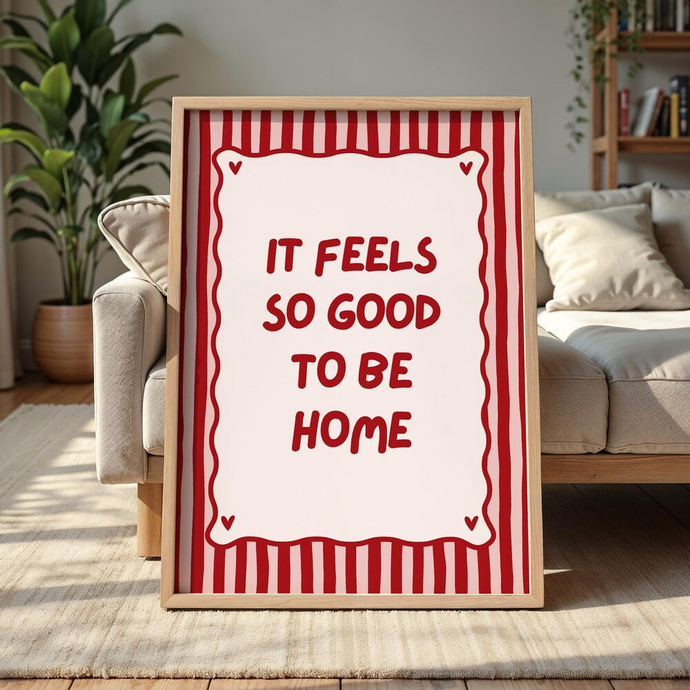 Vesco Home Quote Wall Art Feels Good Printable Trendy Entryway Sign ...