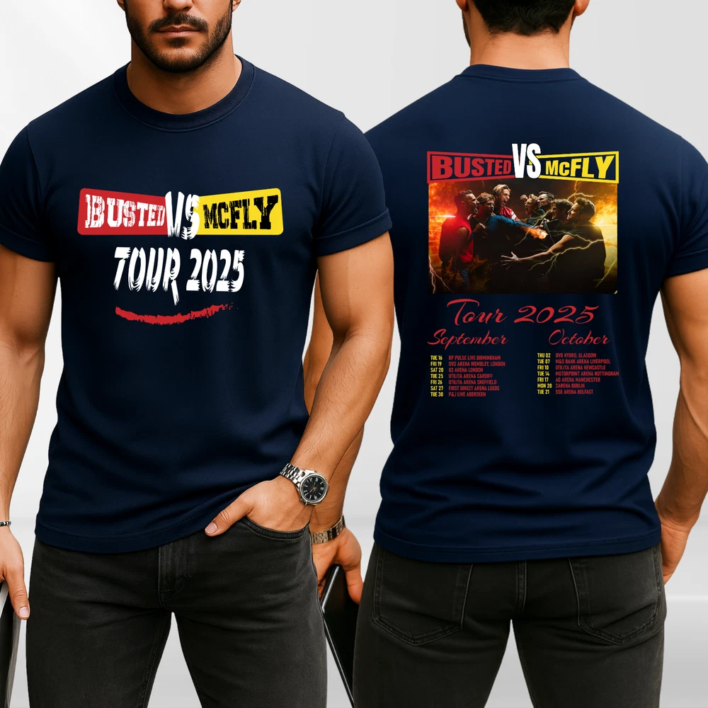 Vesco Hot Trending Mcfly Vs Busted Tour 2025 T-Shirt Team Mcfly Band ...