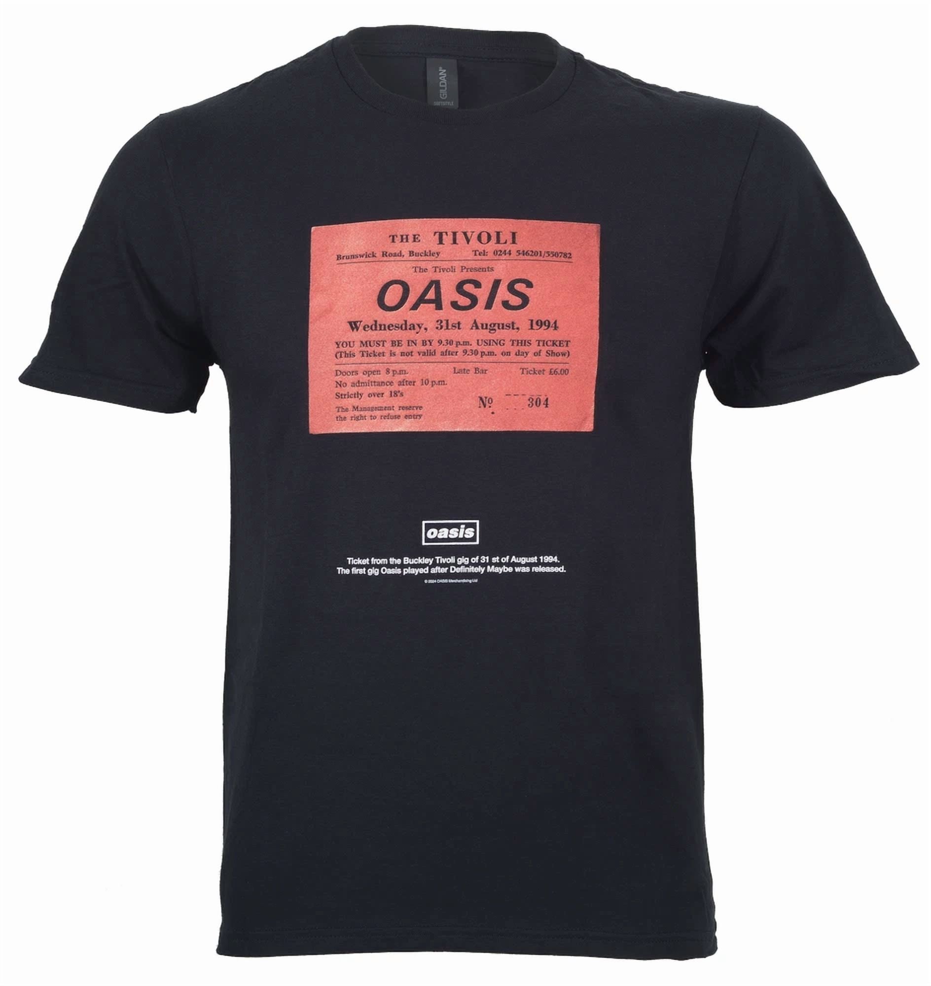 Vesco Hot Trending Oasis T Shirt Definitely Maybe Ticket Stub Reunion ...