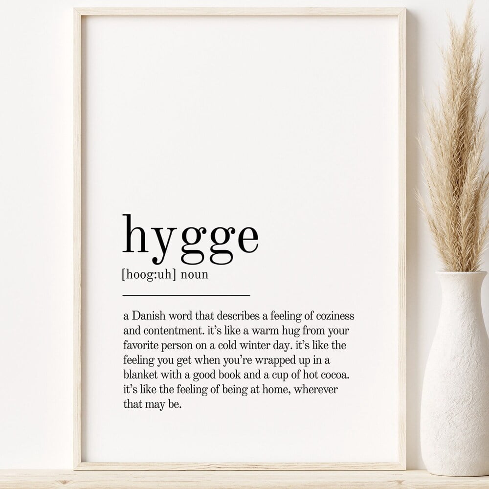 Vesco Hygge Definition Print, Wall Decor, Presents Art Print, 24x36 ...