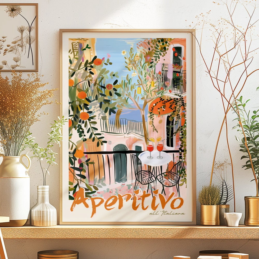 Vesco Italian Aperitivo Bar Retro Poster, 8x12 UNFFRAMED - Walmart.com