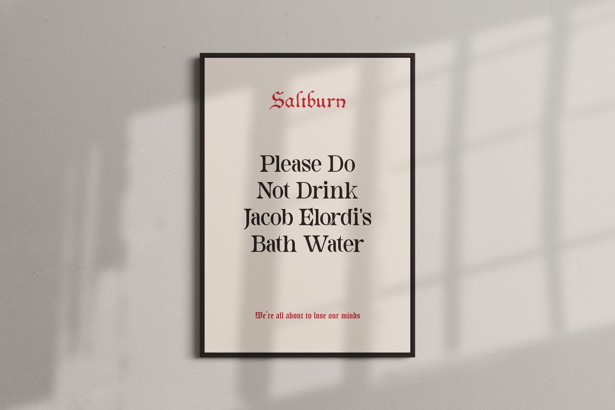 Vesco Jacob Elordi'S Bath Water - Saltburn Movie Wall Art | High ...