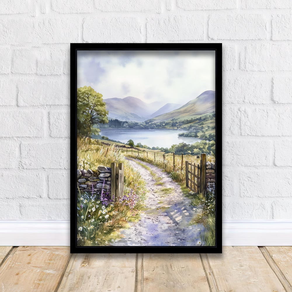Vesco Keswick Lake District Derwentwater Art Keswick Print Art Print ...