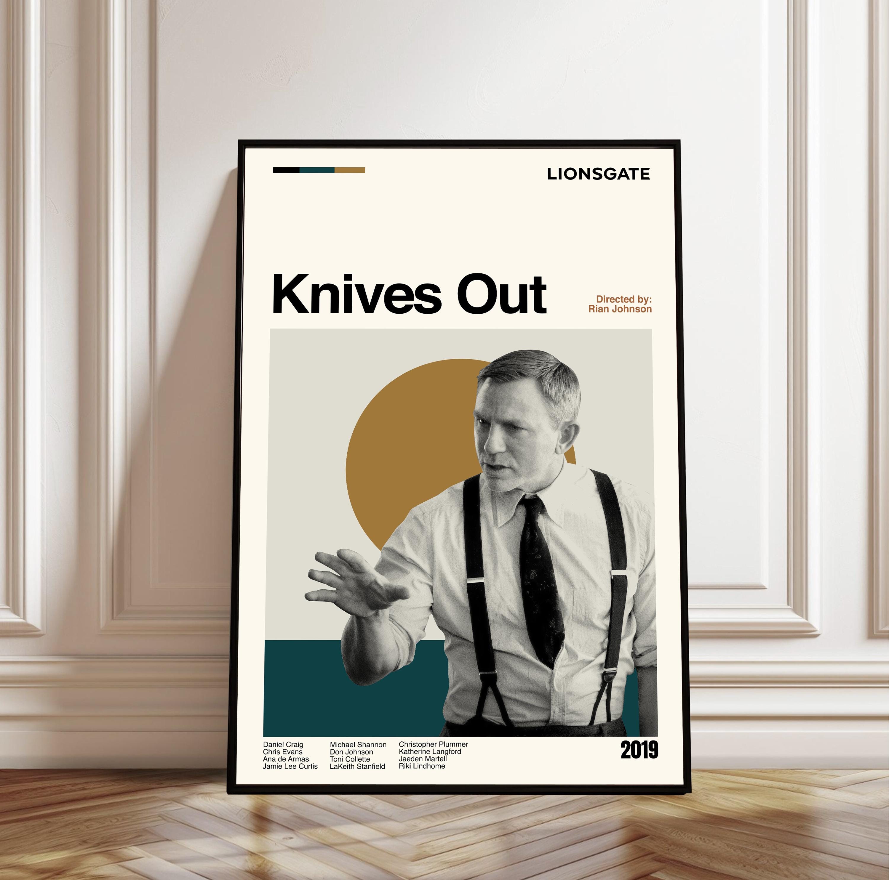 Vesco Knives Out Poster - Movie Poster - Midcentury Modern Art ...