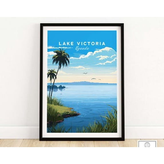 Vesco Lake Victoria Uganda Travel Poster Birthday Present, 8x12 ...