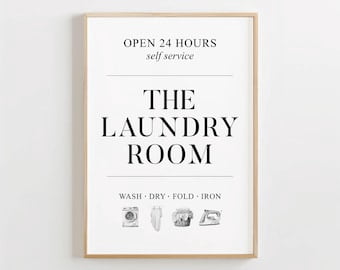 Vesco Laundry Sign, Laundry Room Decor, Laundry Print, Laundry Ro ...