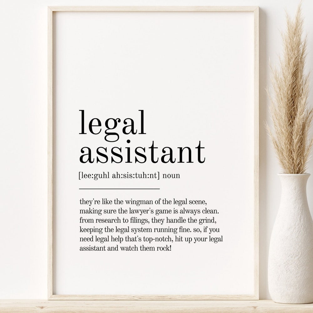 Vesco Legal Assistant Definition Print, Wall Home Decor Art Print ...