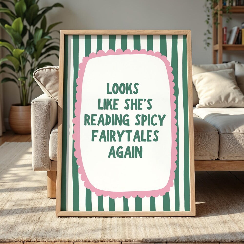 Vesco Looks Like Reading Spicy Fairytales Print Bookish Poster Book ...