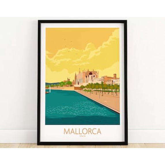Vesco Mallorca Art Print Spain | Spanish Travel Print | Palma de, 8x12 ...