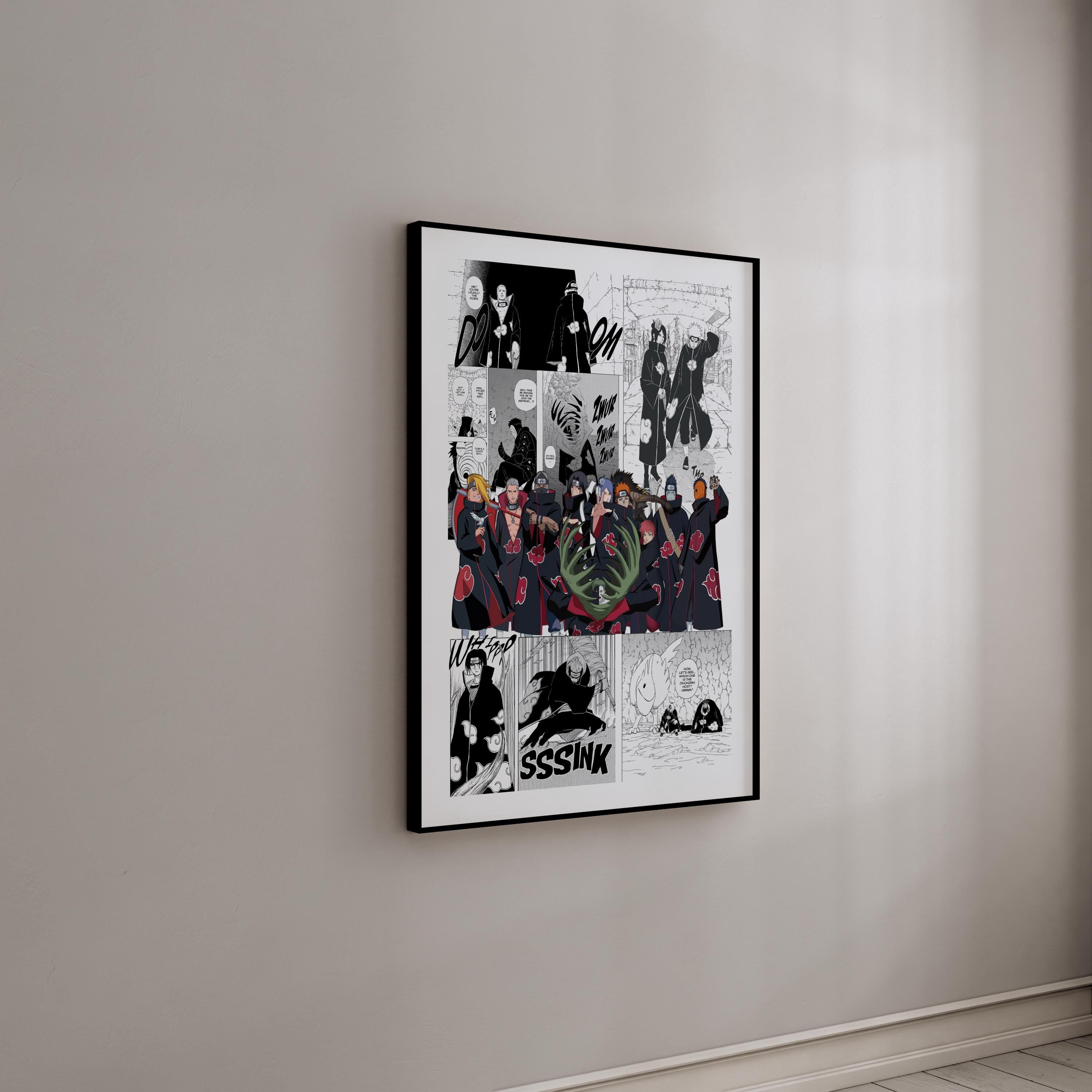 Vesco Manga Poster - Akatsuki Clan Anime Wall Decor - High Quality ...