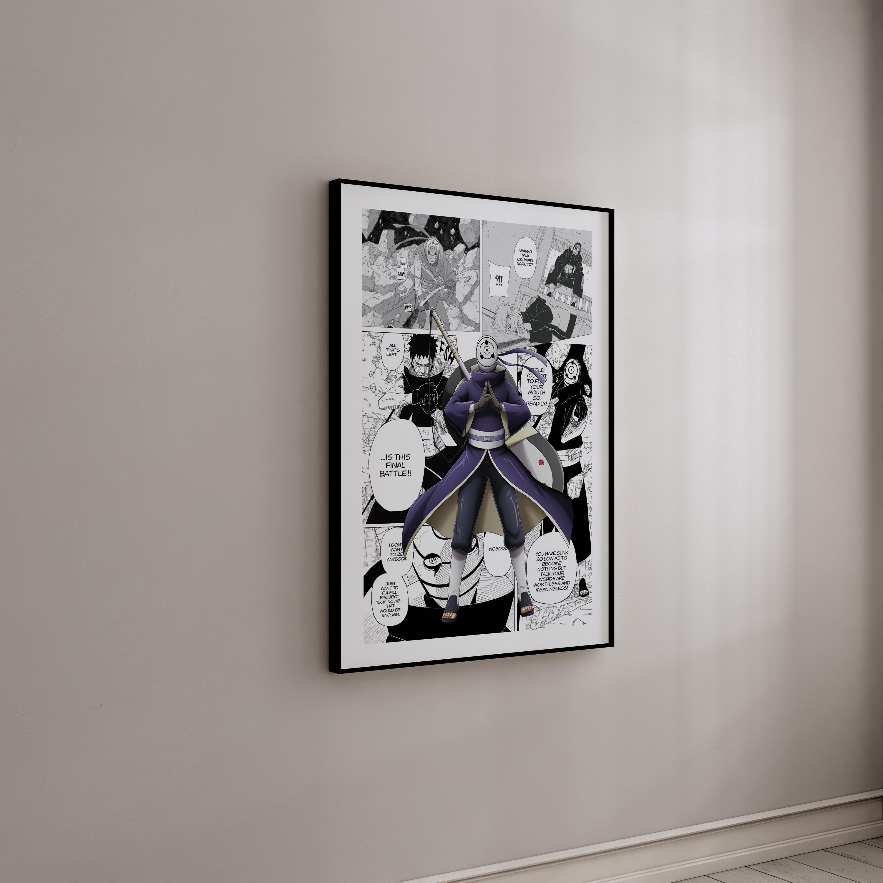 Vesco Manga Poster - Obito Uchiha Anime Wall Decor - High Quality ...