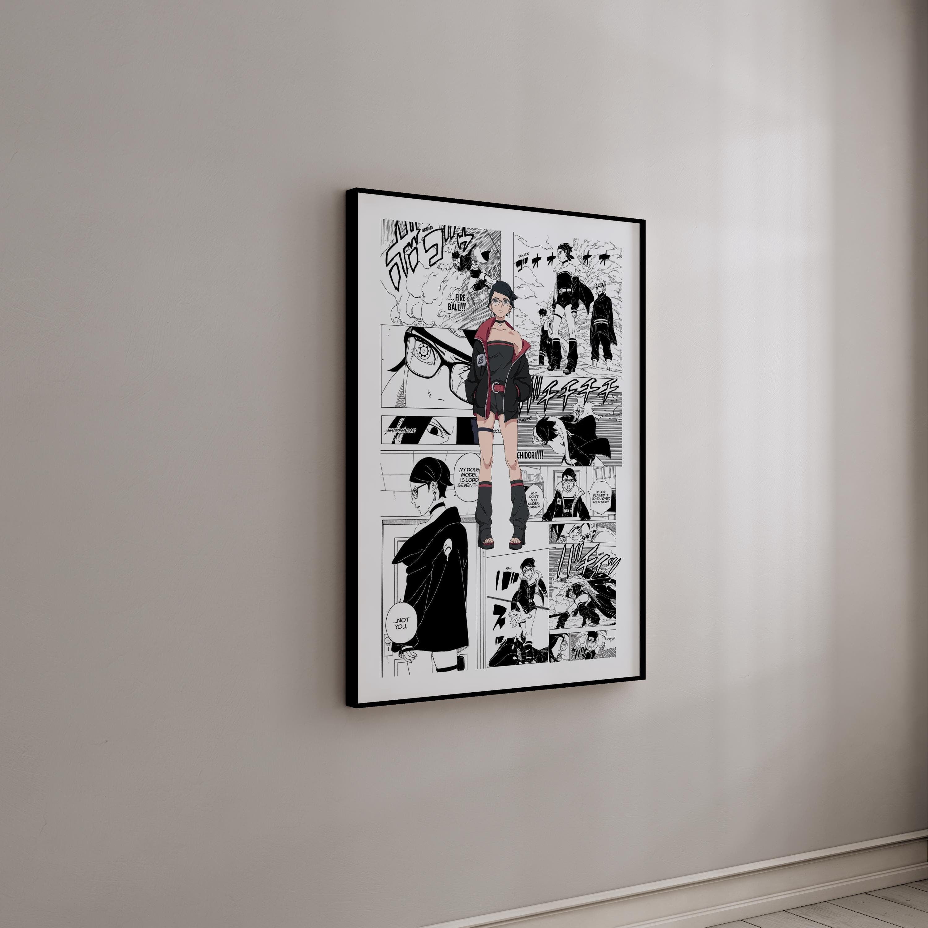 Vesco Manga Poster - Sarada Uchiha Anime Wall Decor - High Quality ...