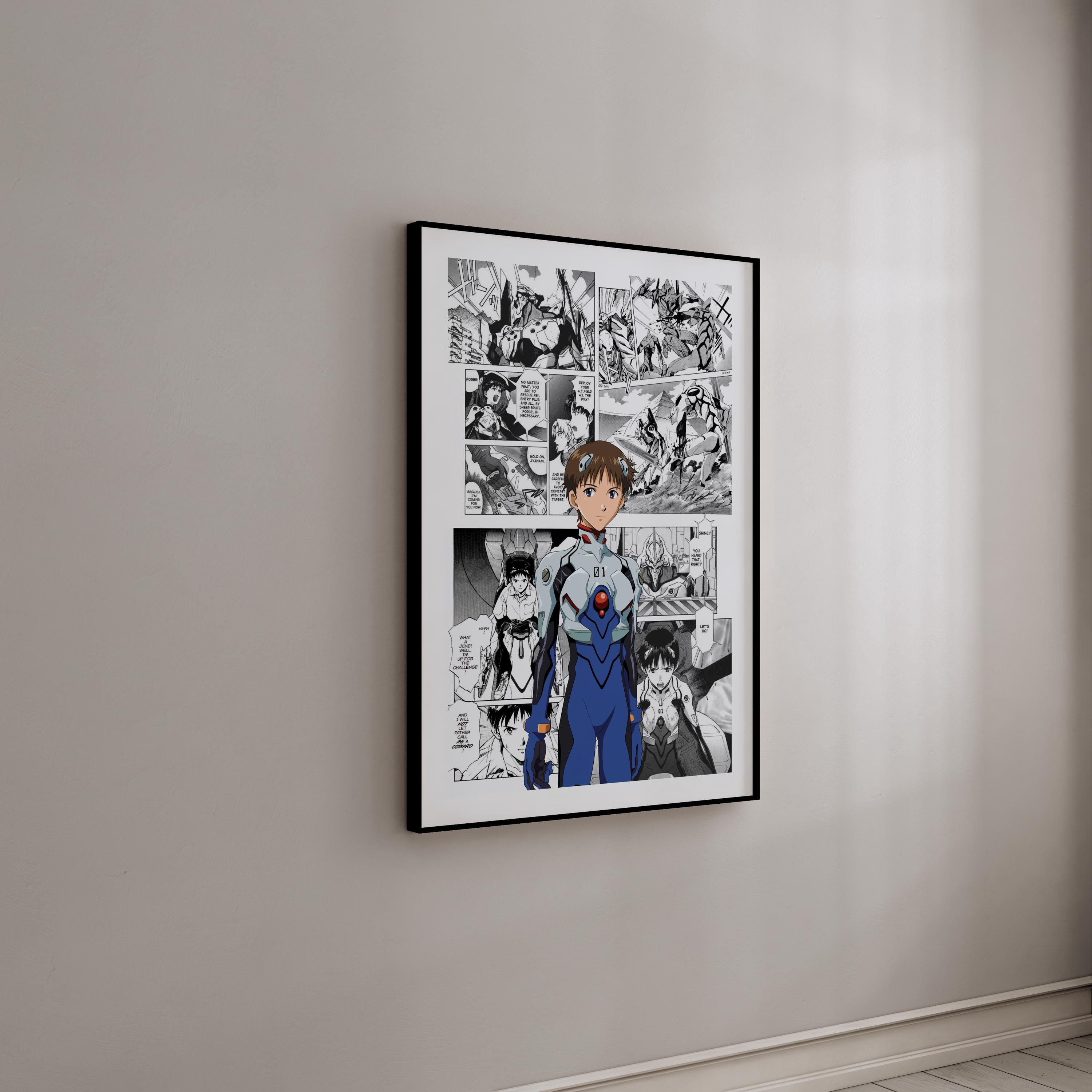 Vesco Manga Poster - Shinji Ikari Anime Wall Decor - High Quality ...