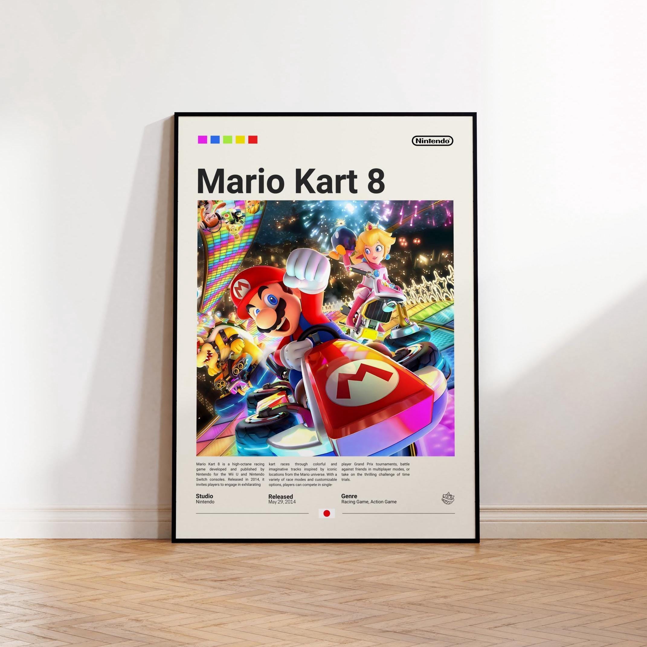 Vesco Mario Kart 8 Poster, Gaming Room Poster, Mario Kart Fan Gift ...