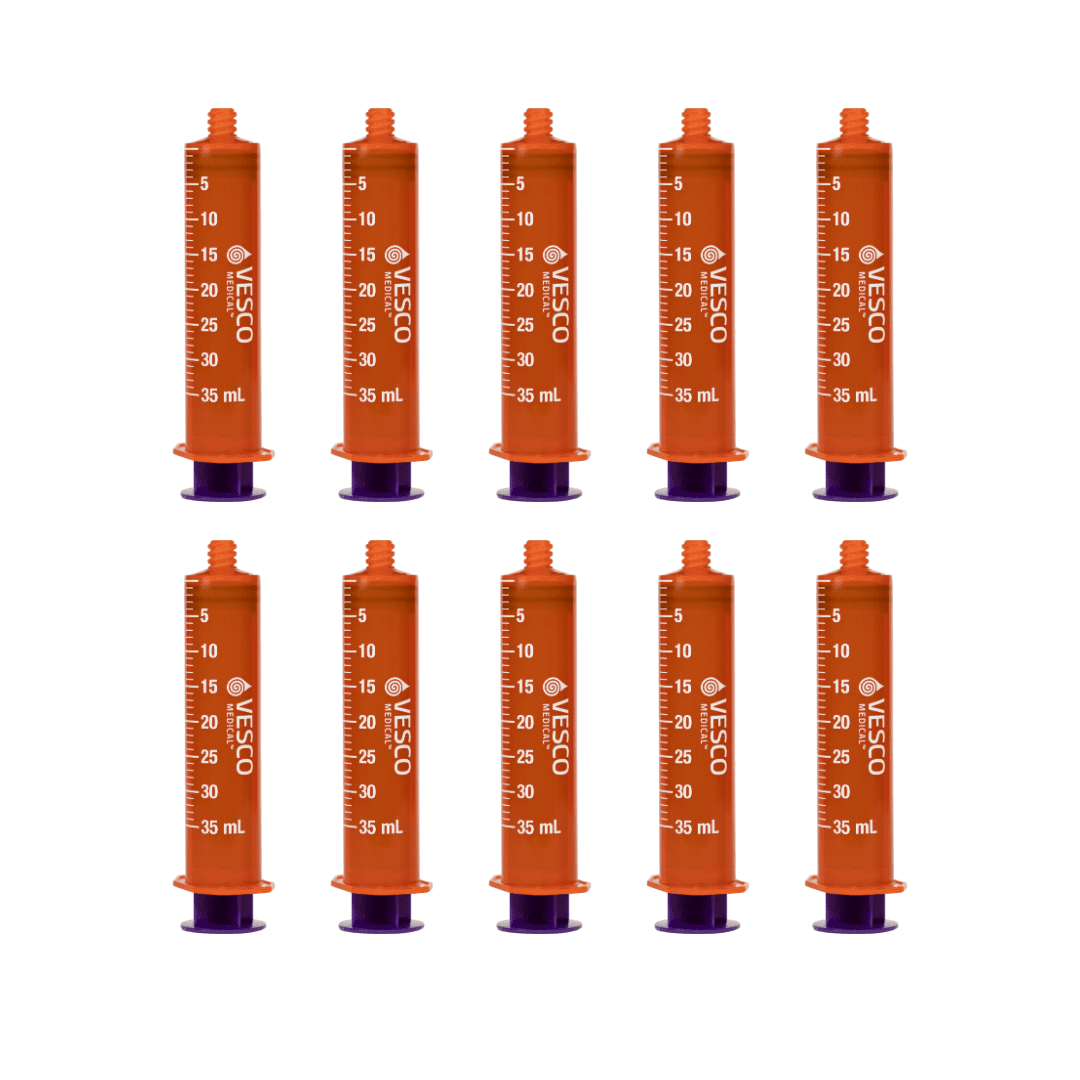 Vesco Medical ENFit Amber Syringes 35ml - Pack of 10 - Walmart.com