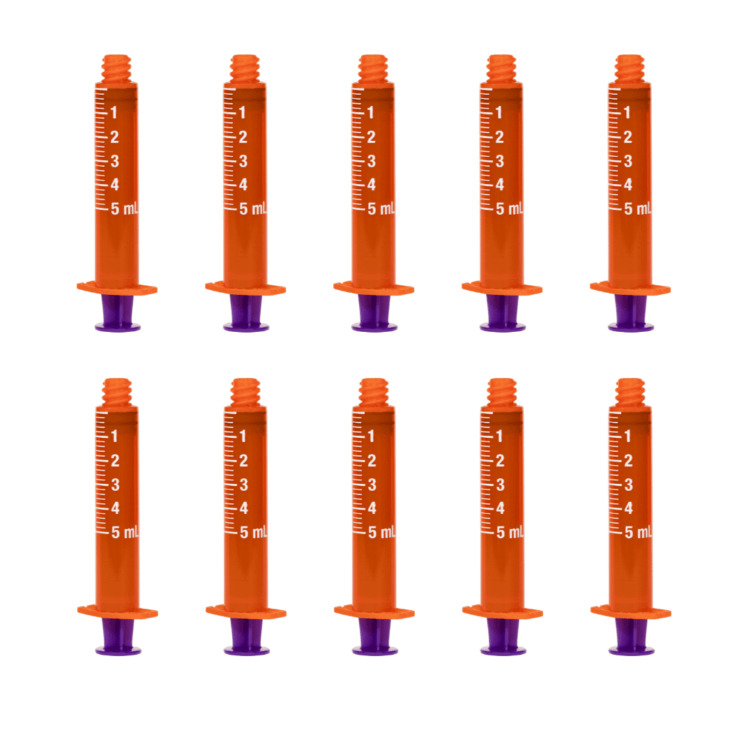 Vesco Medical ENFit Amber Syringes 5ml - Pack of 10 - Walmart.com