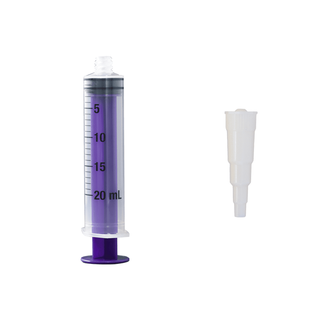 Vesco Medical ENFit Syringe 20ml with ENFit Transition Connector Tips ...