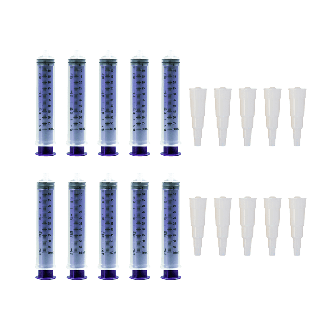 Vesco Medical ENFit Syringe 60ml with ENFit Transition Connector Tips ...