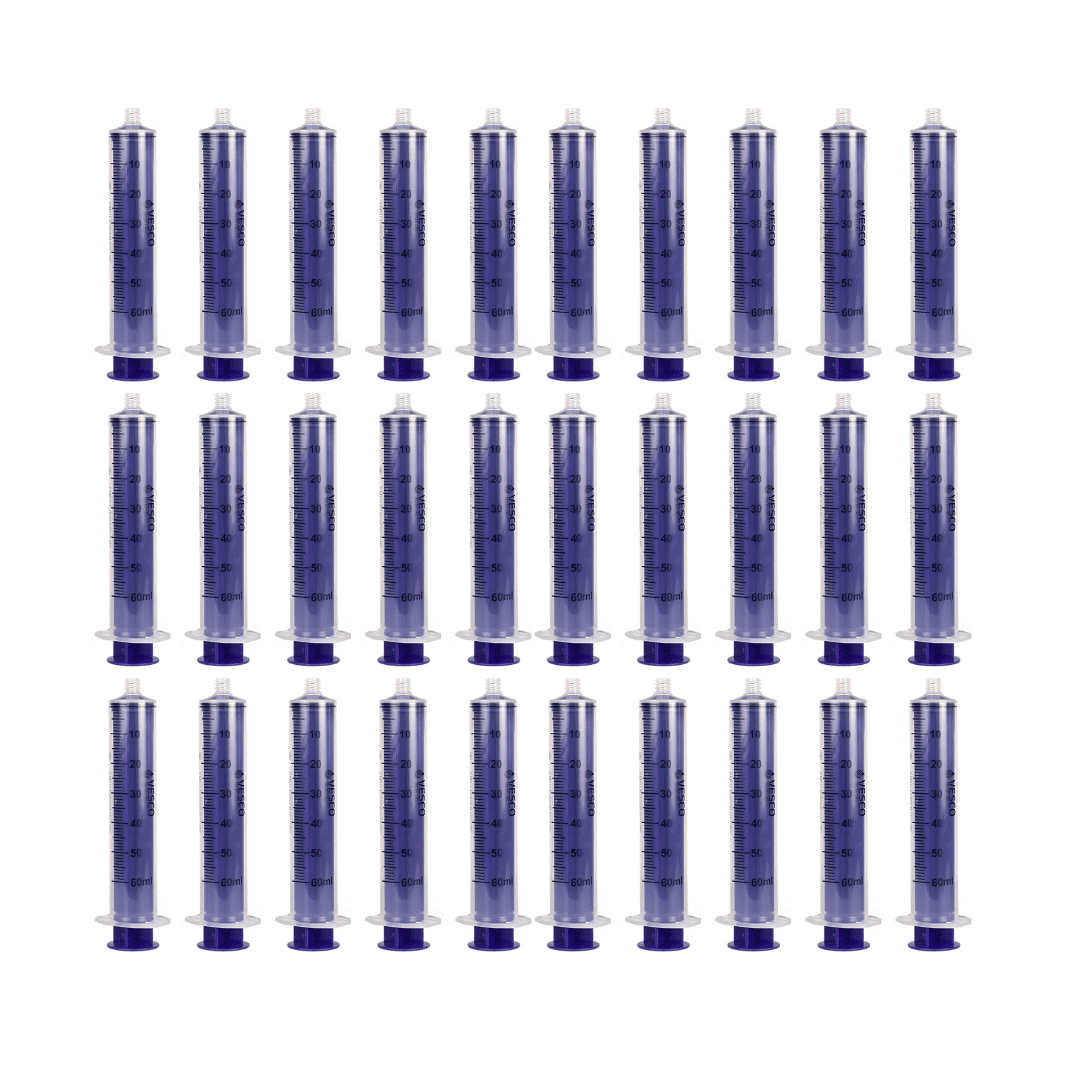 Vesco Medical ENFit Syringe 60ml with ENFit Transition Connector Tips ...