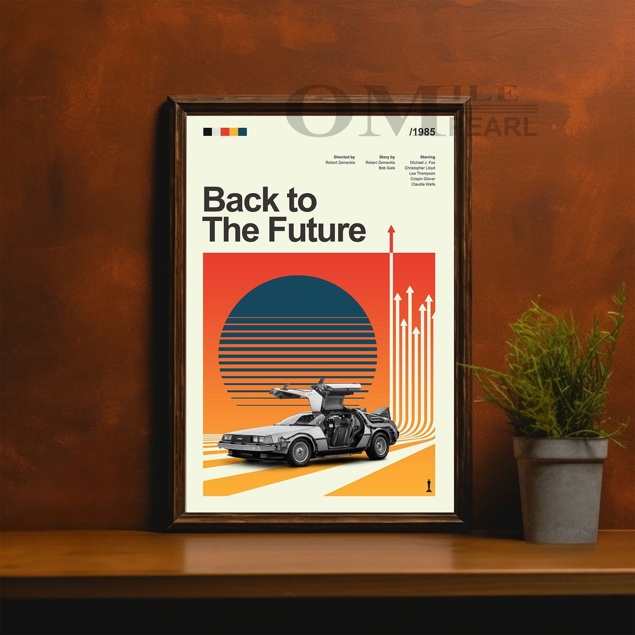 Vesco Mid Century Modern Back To The Future Movie Poster, Retro Movie ...