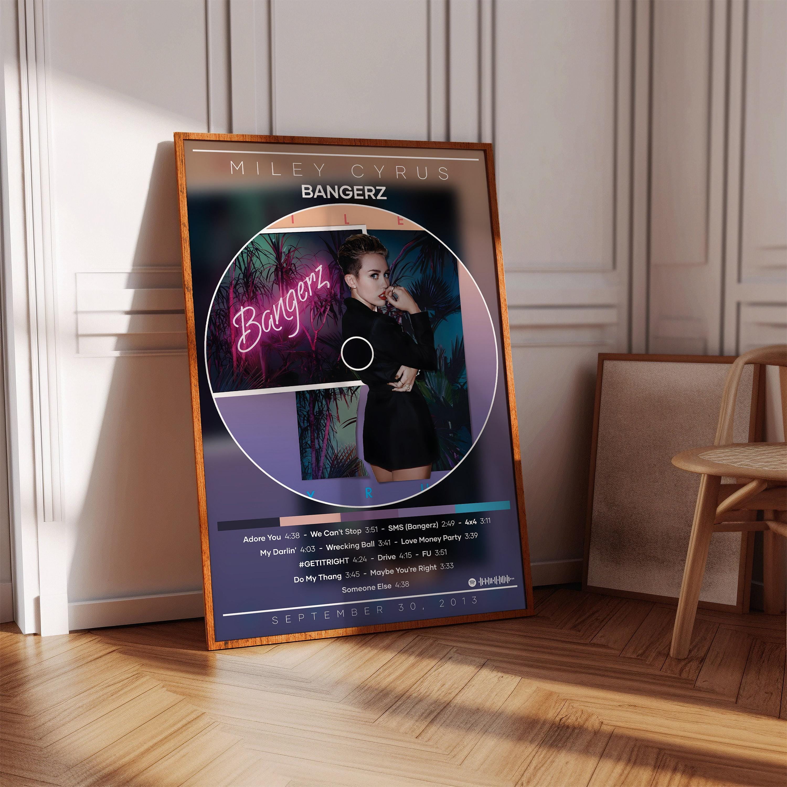 Vesco Miley Cyrus Poster - Bangerz Poster - Album Poster Print - Album ...