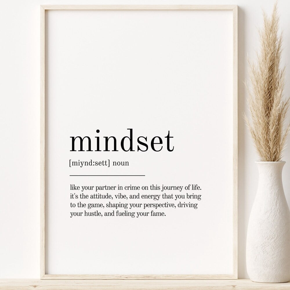 Vesco Mindset Definition Print, Presents Present, Wall Art Prints ...