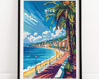 Vesco Nice Wall Art Print - France Nice Wall Art Print France Tra, 8x12 ...
