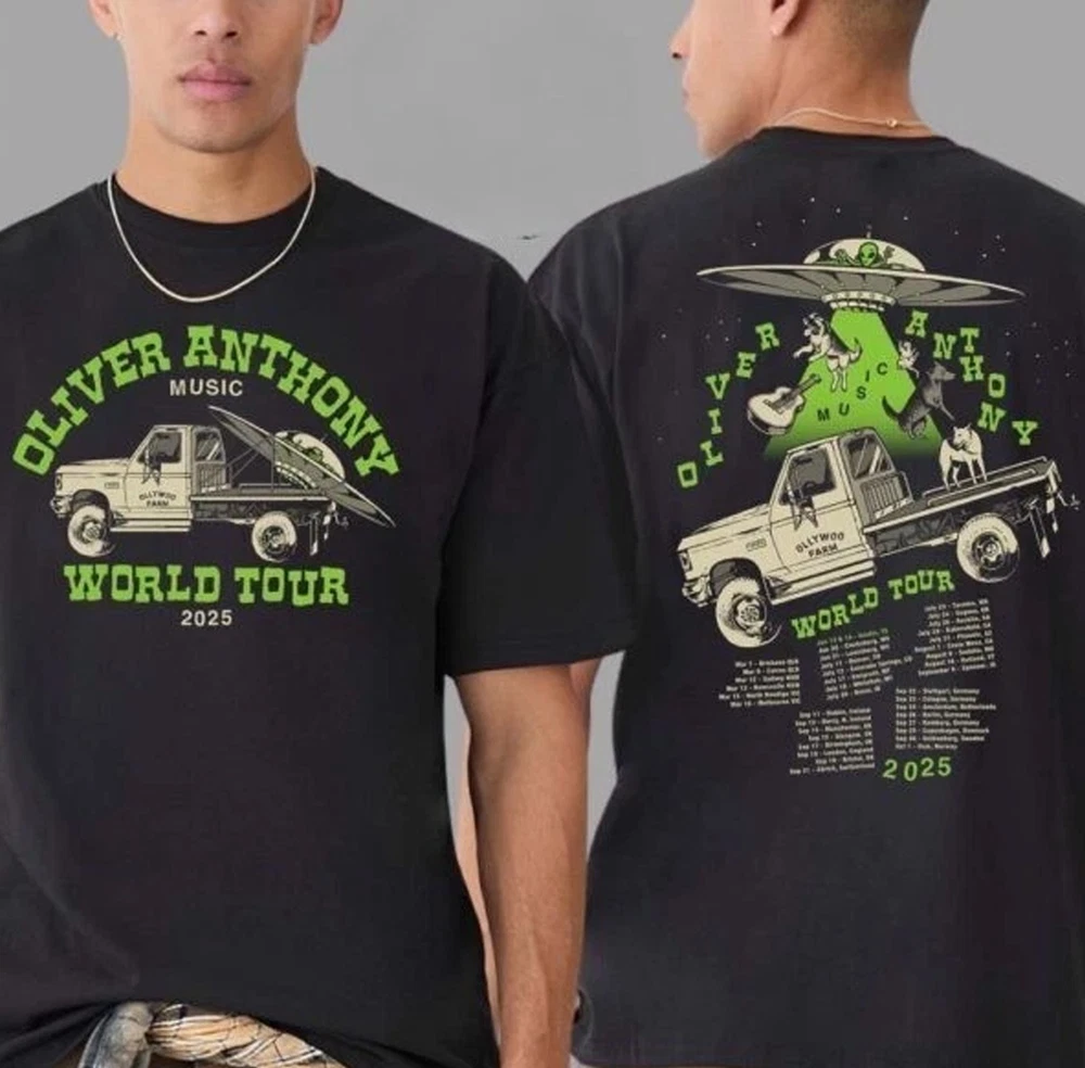 Vesco Oliver Anthony Music World Tour 2025 Merch Tee Dates List Two ...