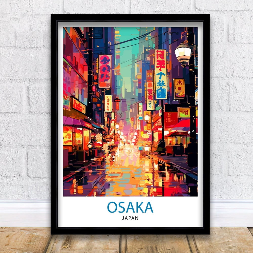 Vesco Osaka Japan Travel Print Osaka Wall Decor Osaka Art Print, 24x36 ...