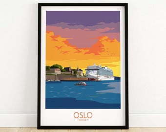 Vesco Oslo Art Print | Oslo Print Norway Wall Art | Oslo Travel A ...