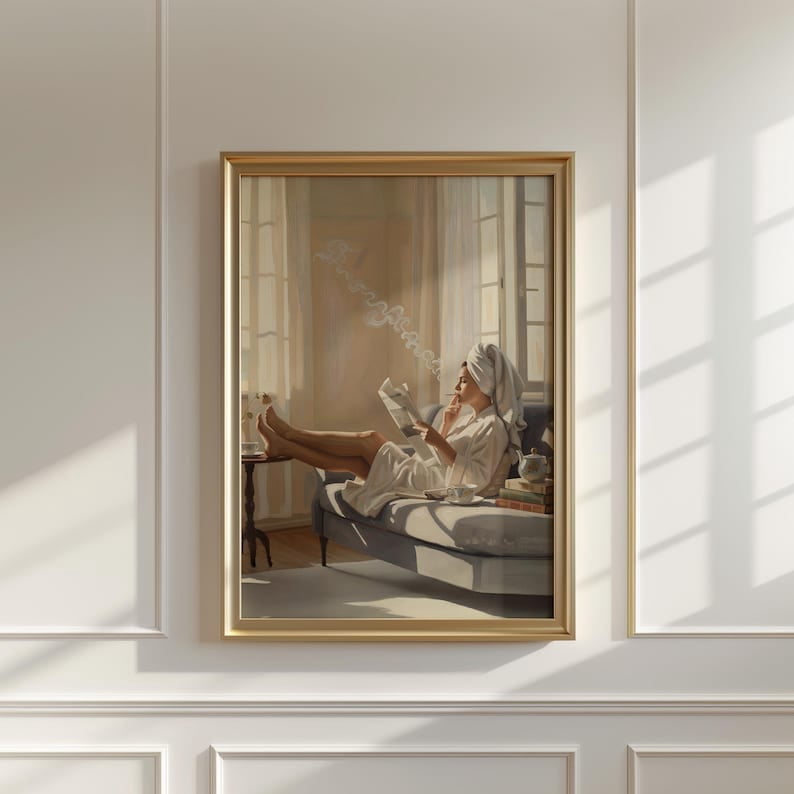 Vesco Parisian Morning Routine Vintage Glamour Poster, 24x36 UNFFRAMED ...