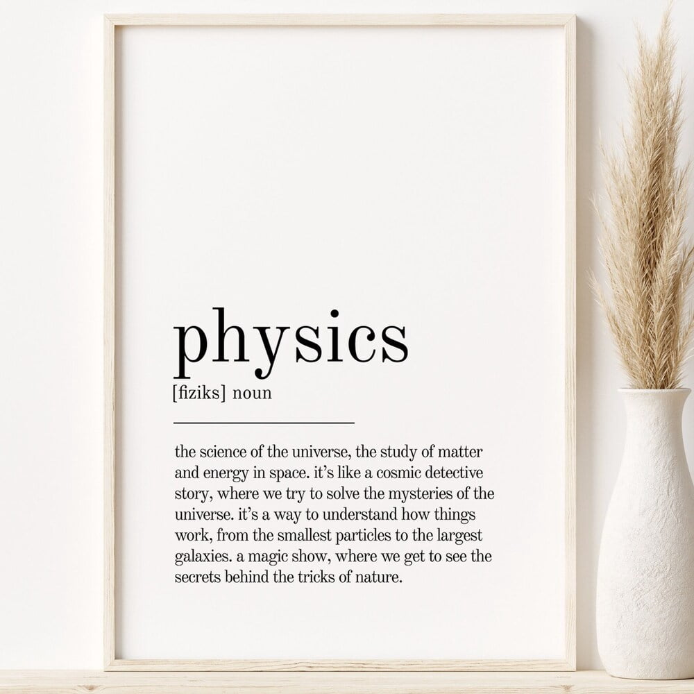 Vesco Physics Definition Print, Wall Home Decor Art Print, 16x24 ...