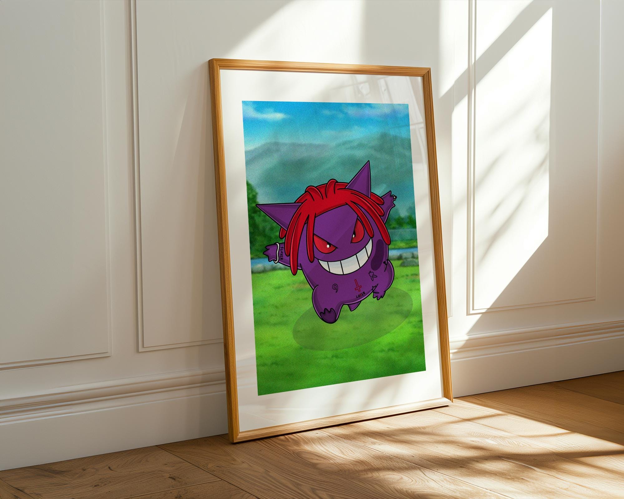 Vesco Playboi Carti Pokémon Art Print - Hip Hop Rap Wall Decor - Gengar ...