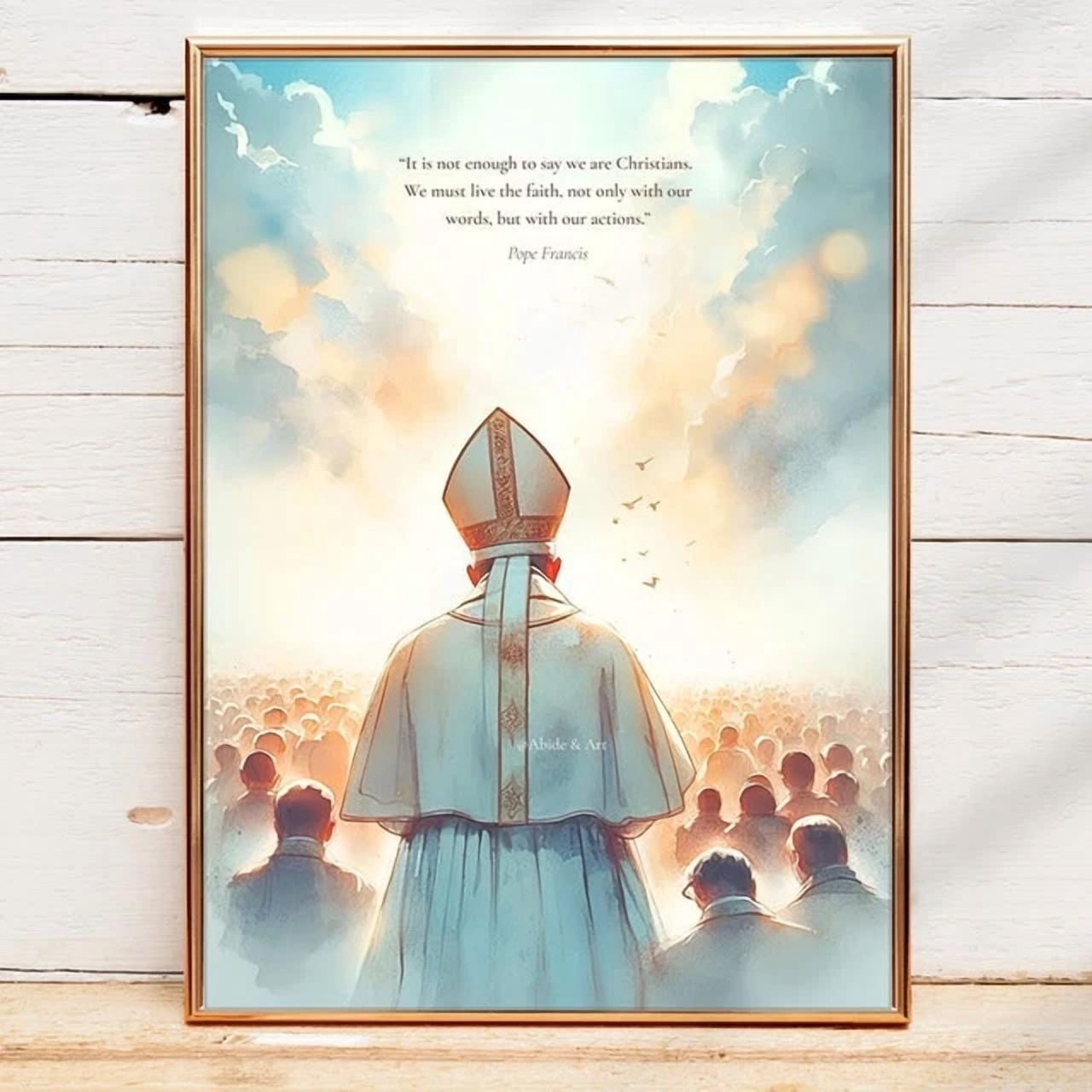 Vesco Pope Francis Quote Poster Catholic Wall Art Inspirational Faith ...