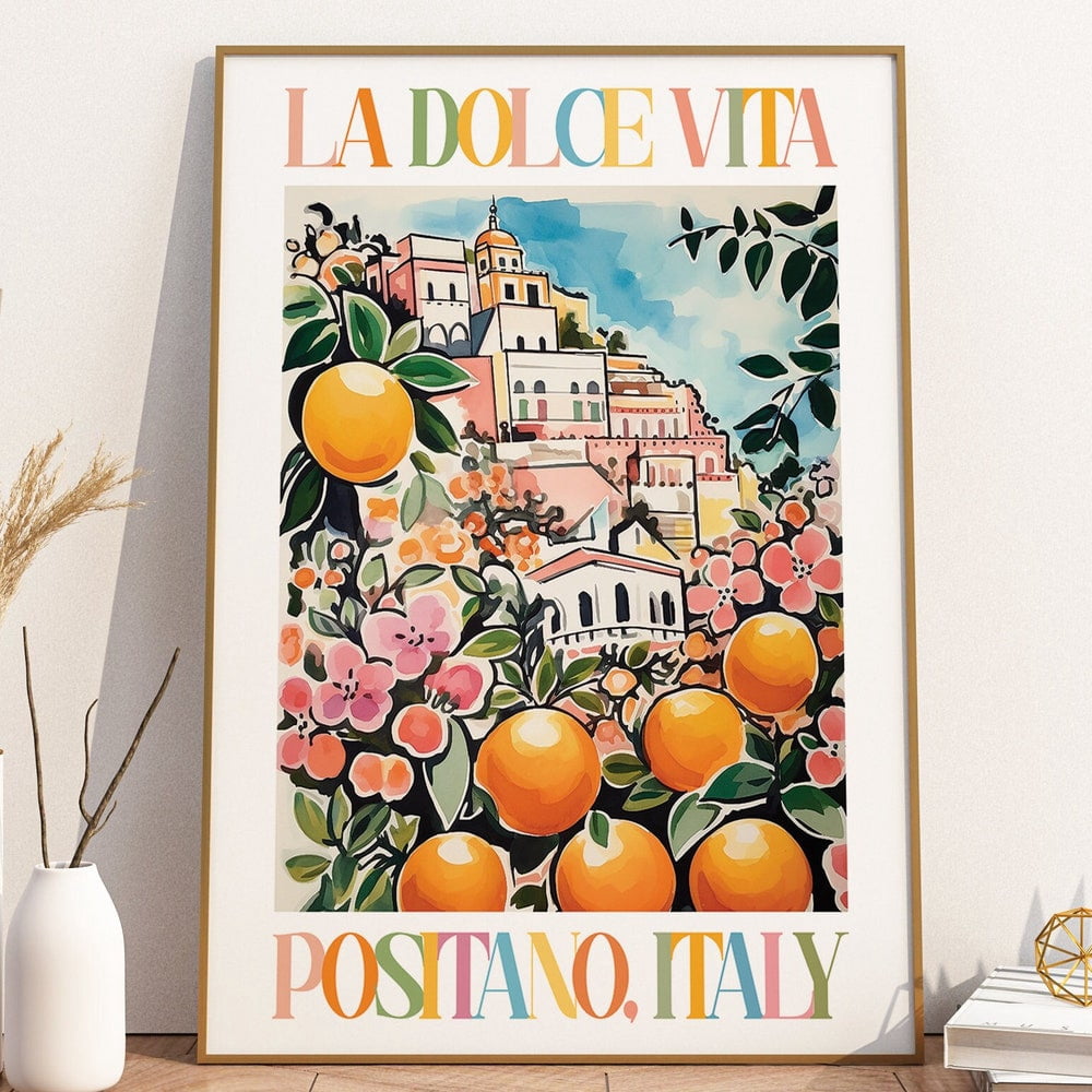 Vesco Positano Italy Retro Poster, 24x36 UNFFRAMED - Walmart.com