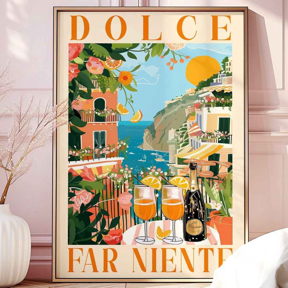 Vesco Positano Italy Retro Poster, 24x36 UNFFRAMED - Walmart.com