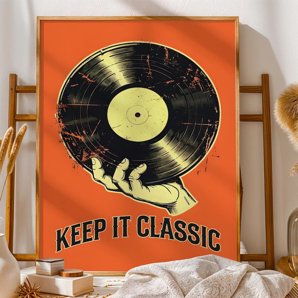 Vesco Positive Emotion Keep Classic Vinyl Wall Art Retro Record Poster ...