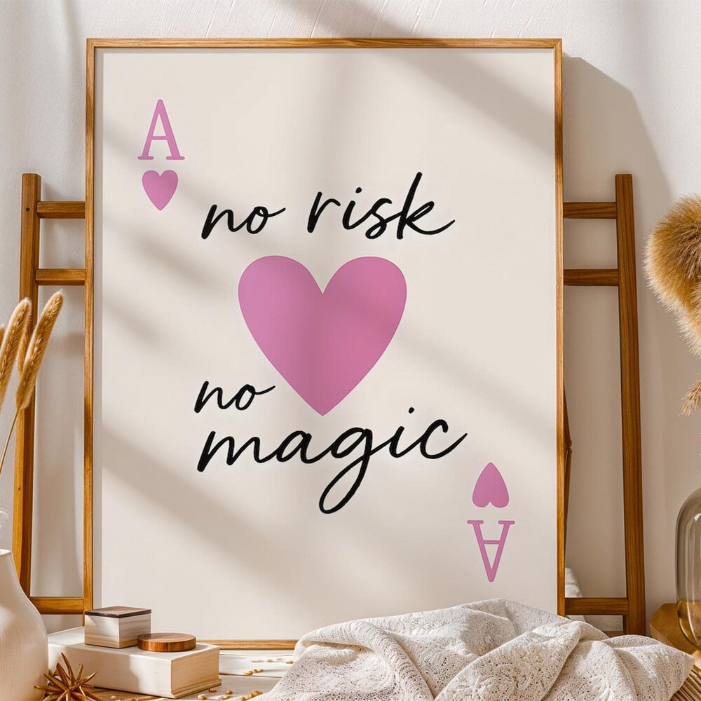 Vesco Positive Emotion Risk Magic Wall Art Motivational Quote Print ...