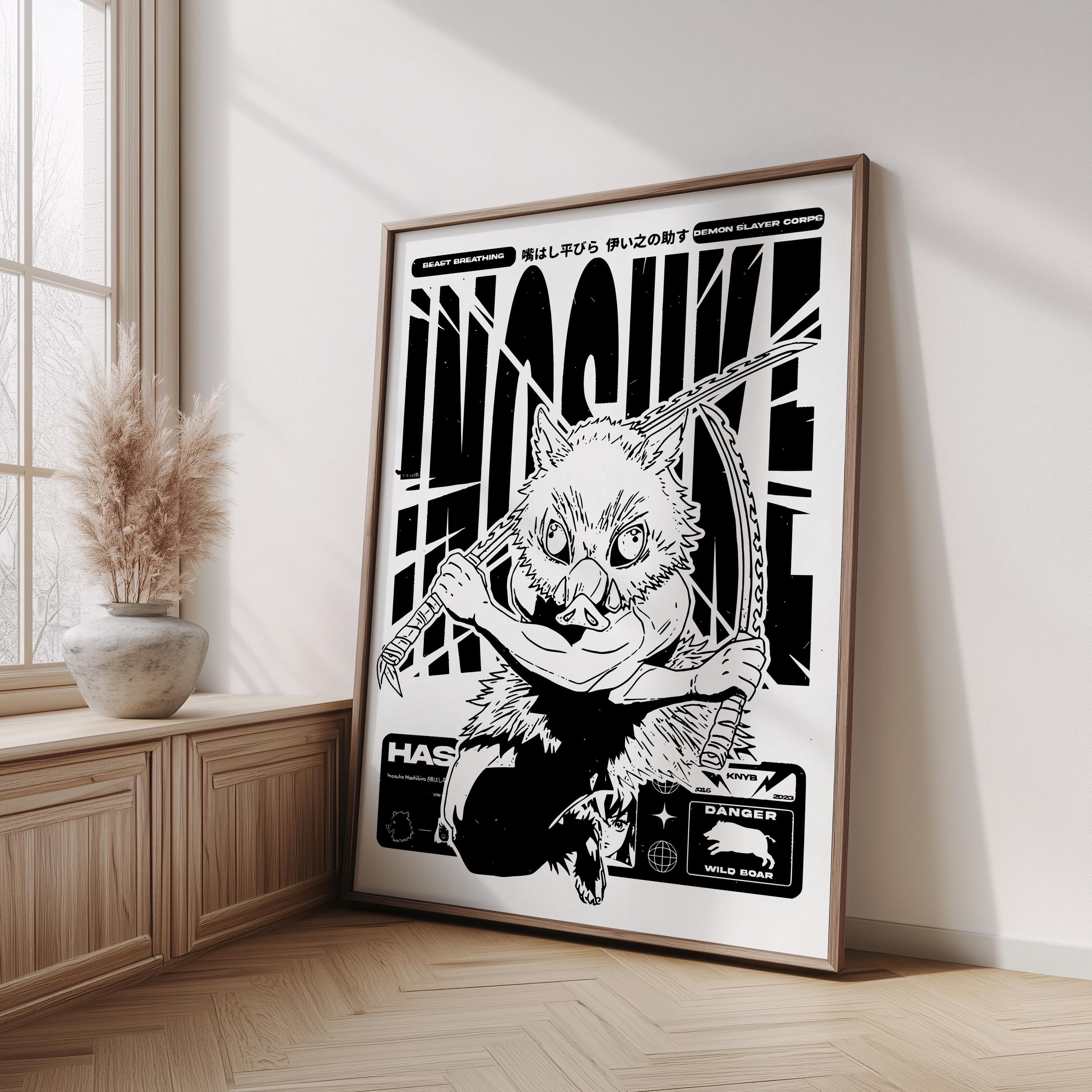 Vesco Poster Print Demon Slayer Inosuke – Manga Poster Kimetsu No Yaiba ...