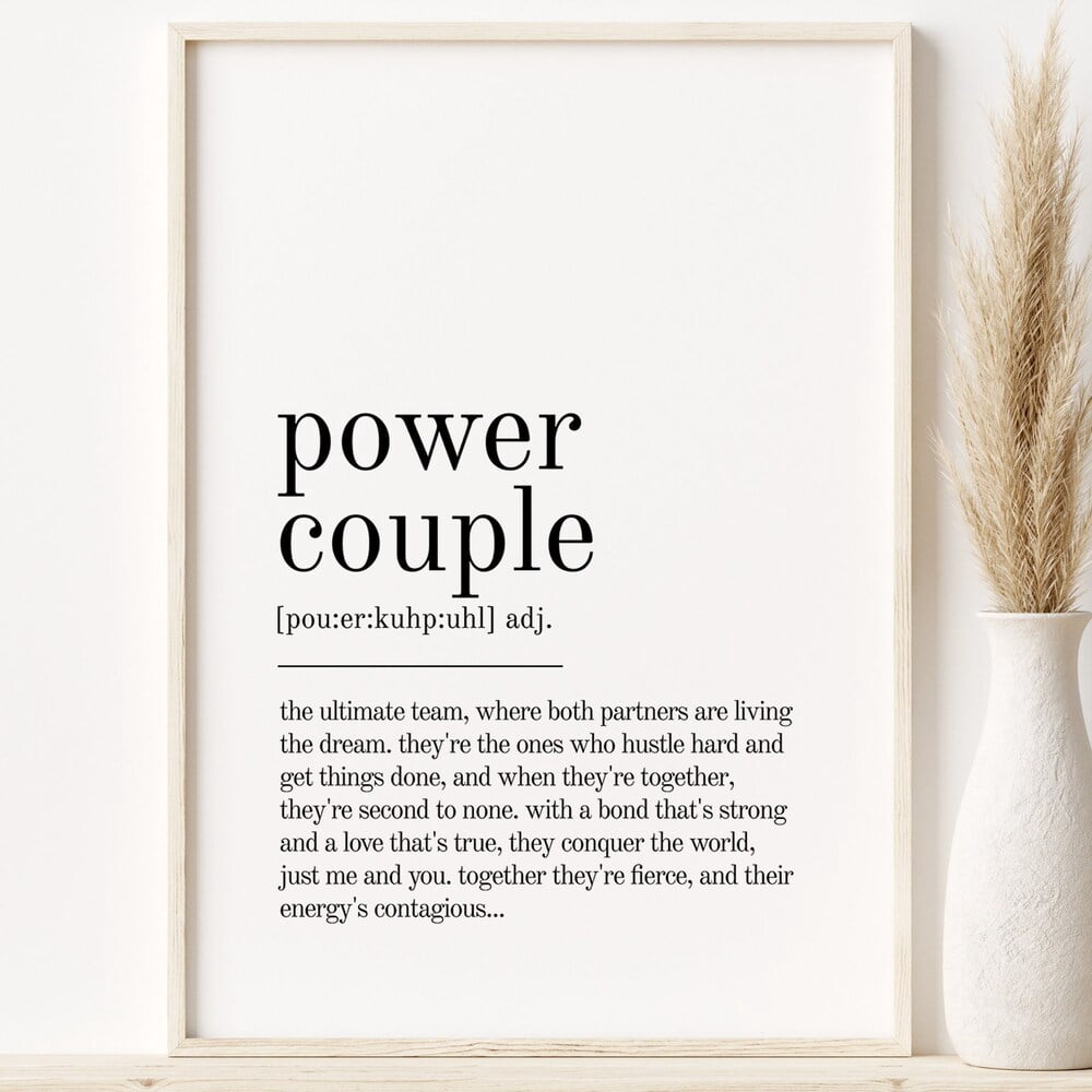 Vesco Power Couple Definition Print, Wall Home Art Print, 24x36 ...