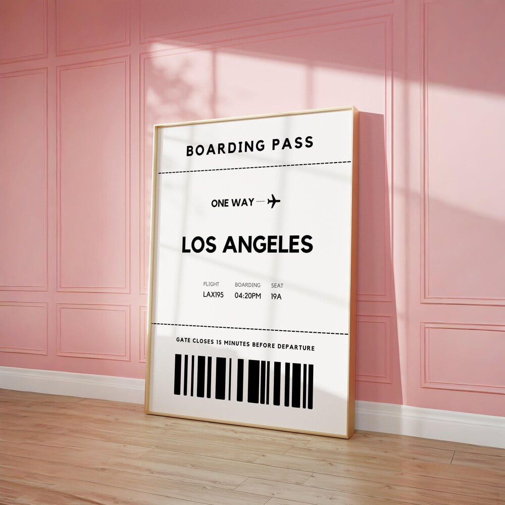Vesco Print, Boarding Pass Wall Art, Travel Poster, Location Aesthetic ...