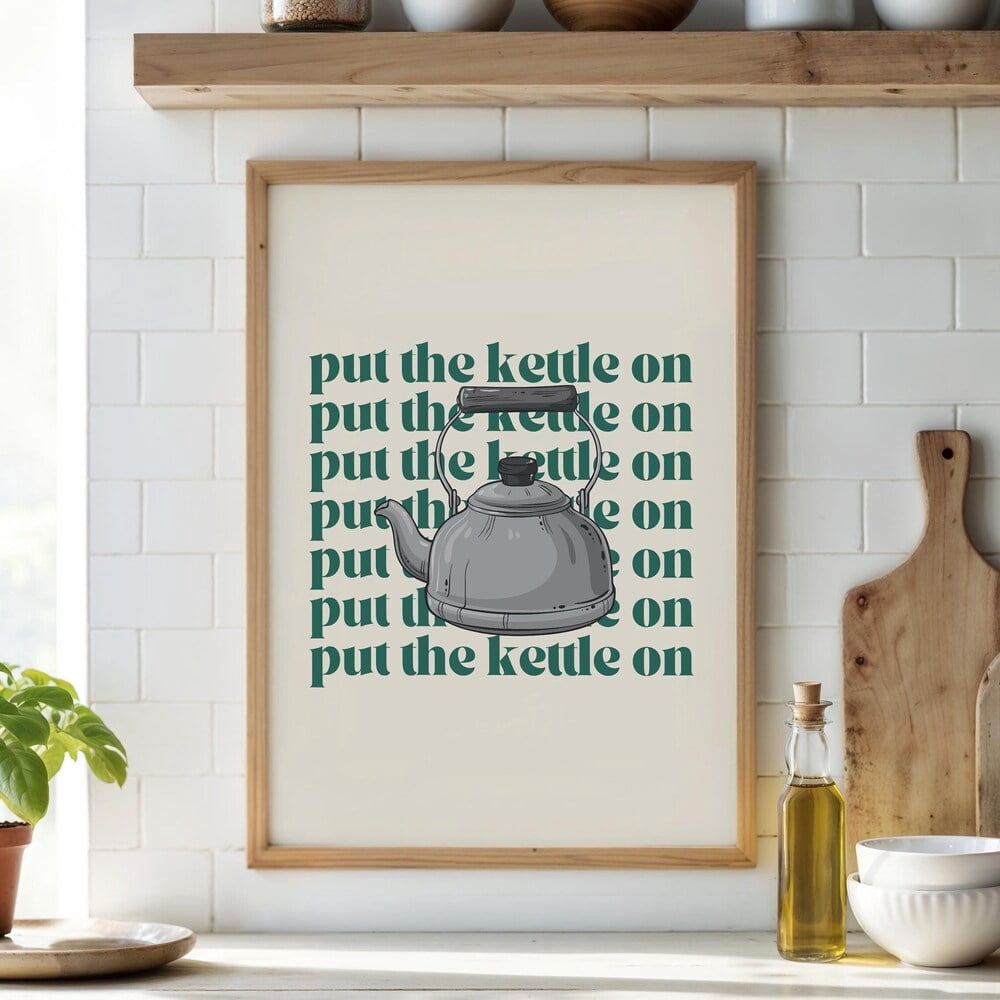 Vesco Put The Kettle Tea Print Irish Saying Presents Expats Long, 24x36 ...