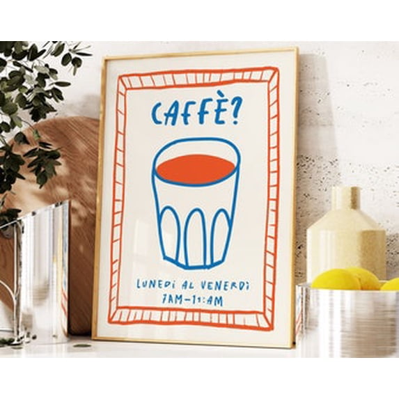 Vesco Retro Caffe Art Print, Italian Coffee Print, Espresso Coffe, 8x12 ...