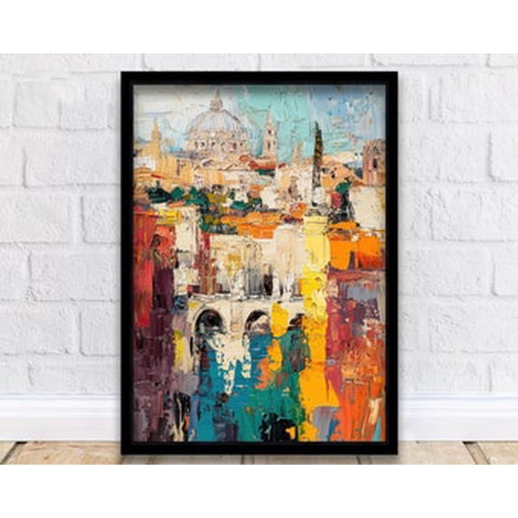 Vesco Rome Italy Abstract Art Print Wall Decor Wall Art Rome, 8x12 ...