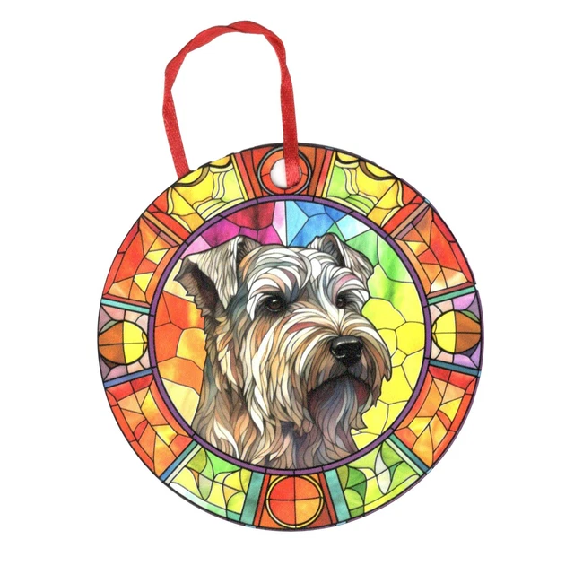 Vesco Schnauzer Stained Design Ceramic Ornament, 2PCS - Walmart.com
